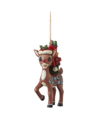 Jim Shore Rudolph with Stacked Gifts Ornament - Macy's