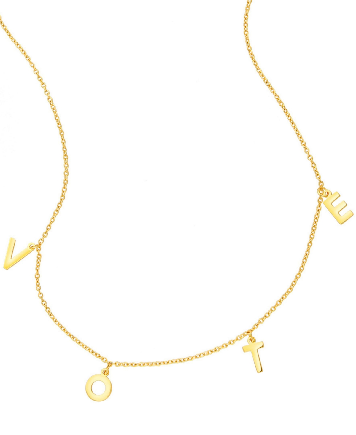 Click here for Adornia 14K Gold Plated Vote Necklace - Gold prices