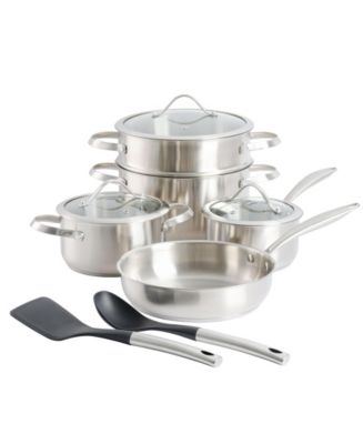 Kenmore Aiden 10-Piece Stainless Steel Cookware Set - Macy's