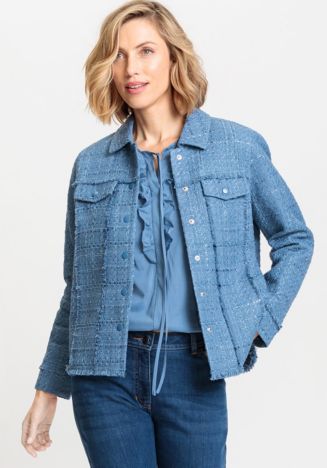 Olsen Women's Cotton Blend Tweed Jacket - Macy's