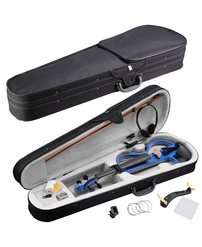 Yescom 4/4 Full Size Electric Violin Wood Silent Fiddle Fittings ...