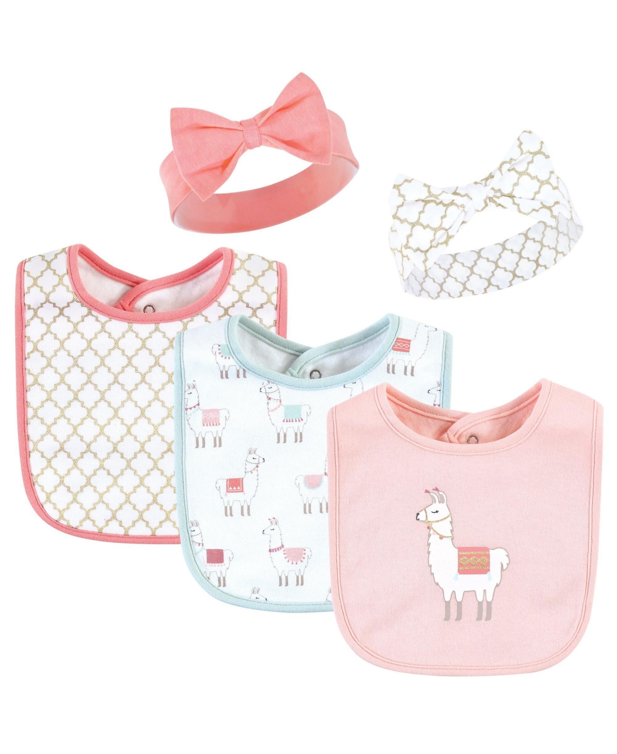 Click here for Hudson Baby Baby Girls Soft Cotton Bib & Headwear... prices