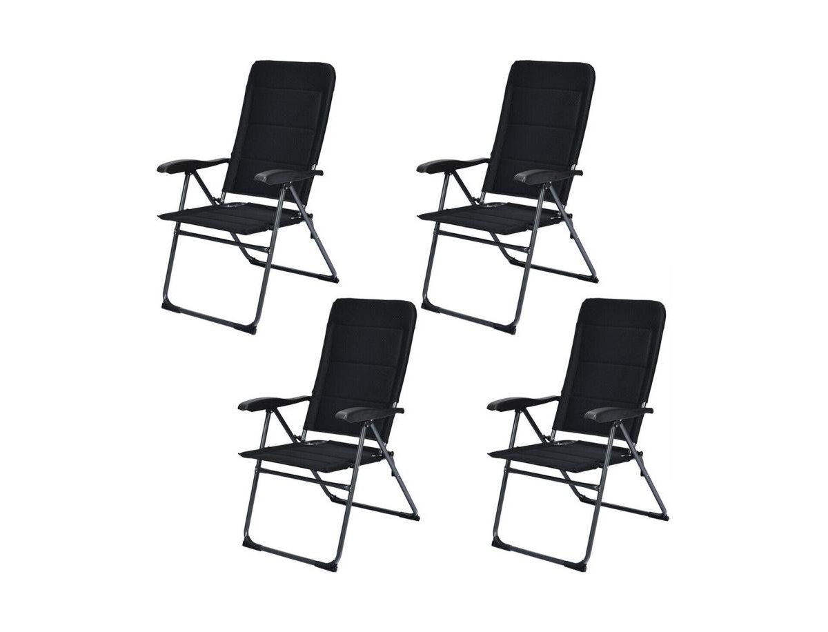 Click here for Slickblue Set of 4 Patio Folding Chairs with Adjus... prices