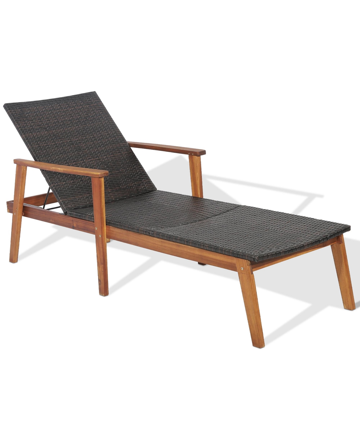Click here for Gymax Adjustable Patio Rattan Lounge Chair Recline... prices