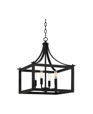 Possini Euro Design Delfina Matte Black Pendant Chandelier 22" Wide ...