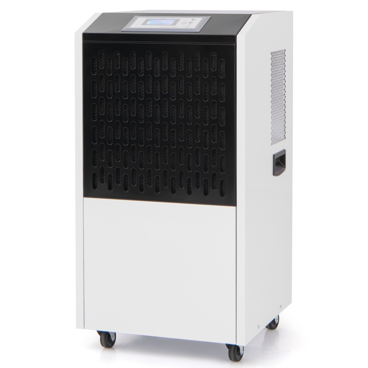 Slickblue 250 Pints Commercial Dehumidifier with Drain Hose Large Spaces up to 8500 Sq.Ft-White - White  Black