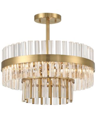 Possini Euro Design Jenna Modern Glam Ceiling Light Semi Flush-Mount ...