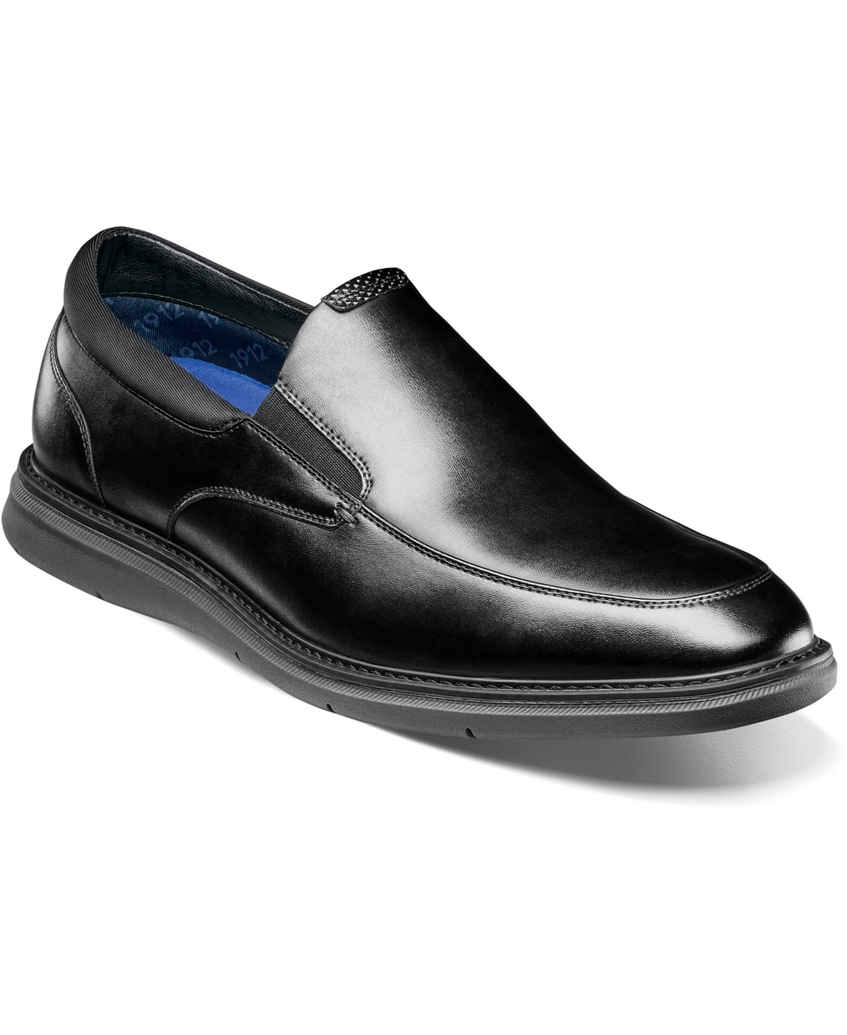 Click here for Nunn Bush Mens Chase Moc Toe Slip On - Black/Black prices