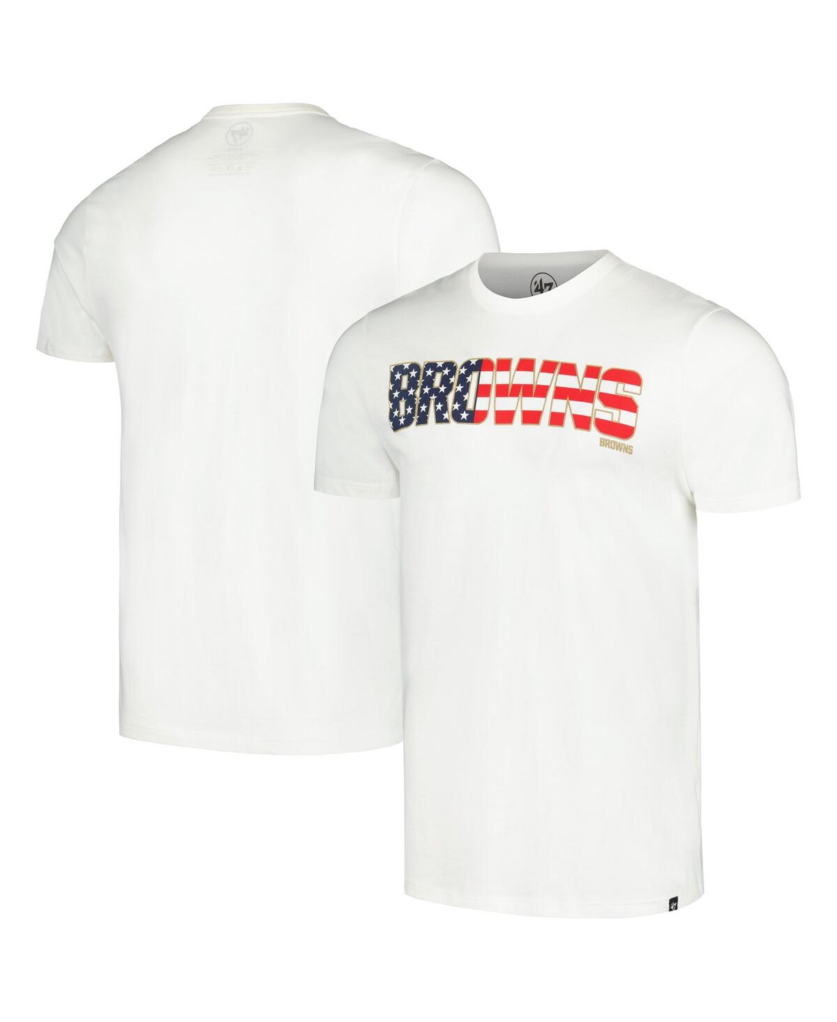Click here for 47 Brand Mens White Cleveland Browns Flag Script F... prices