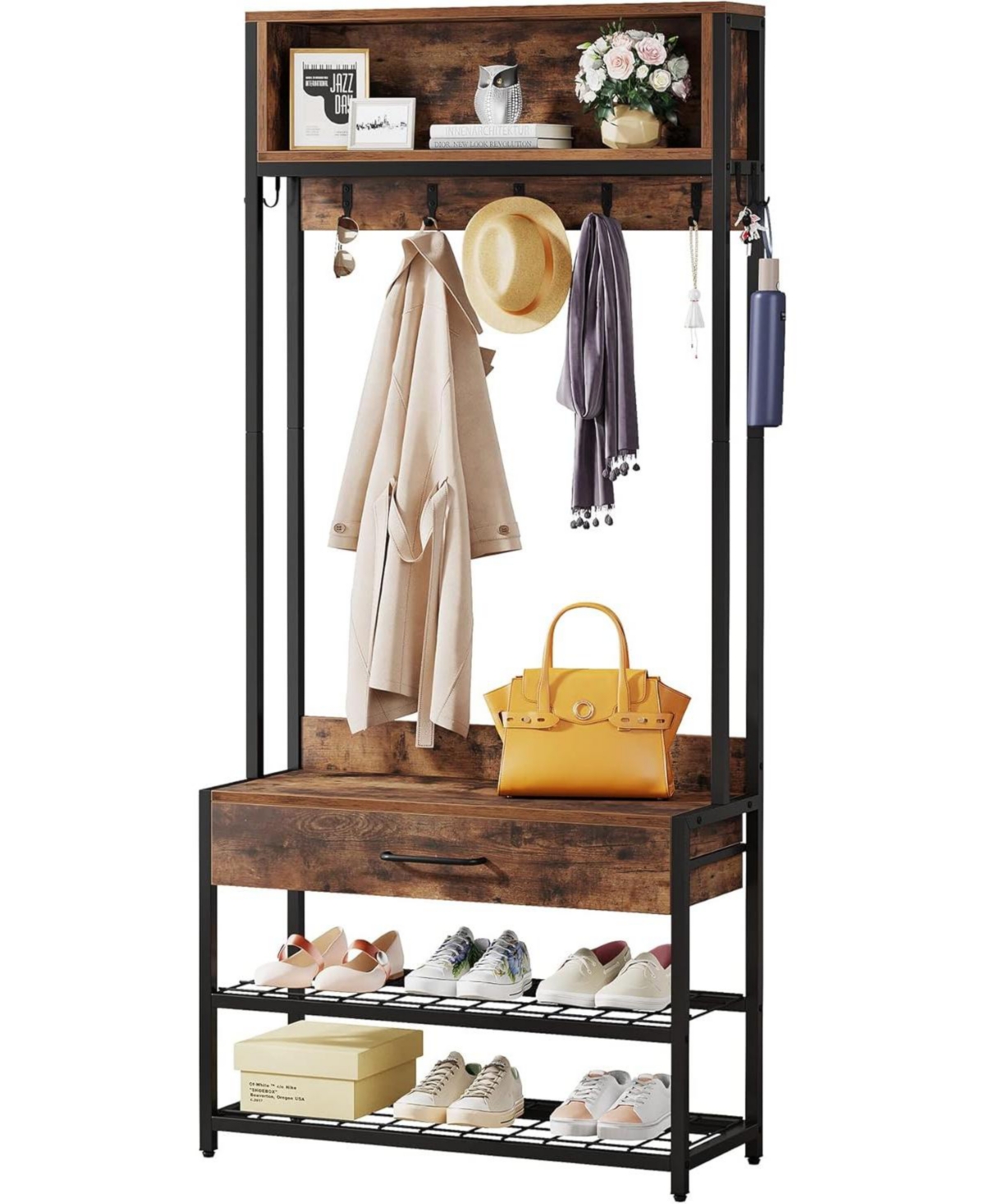 Click here for Tribesigns 3-in-1 Entryway Hall Tree with Drawer... prices