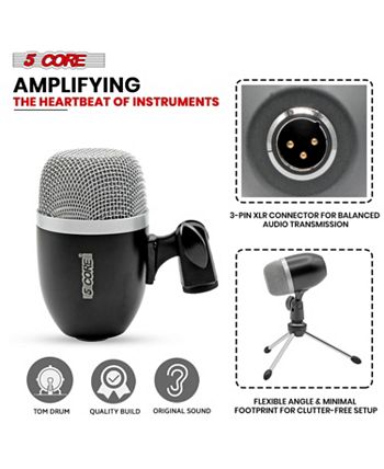 5 Core Conga Mic Cardioid Dynamic XLR Microphone For Kick Drum Snare ...