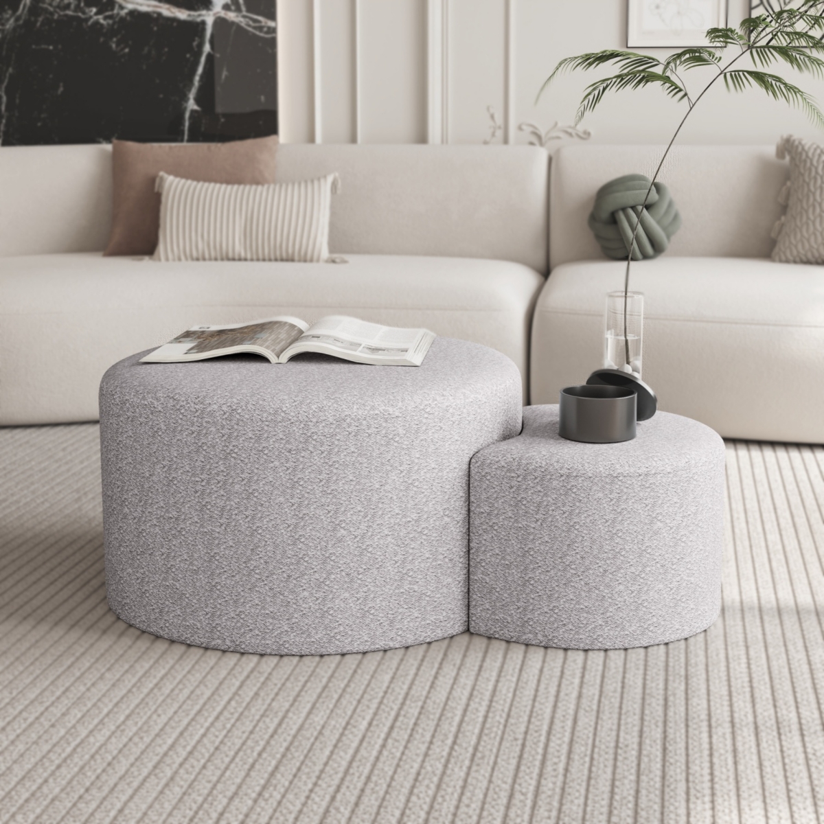 Click here for Streamdale Furniture Nesting Ottoman Coffee Tables... prices