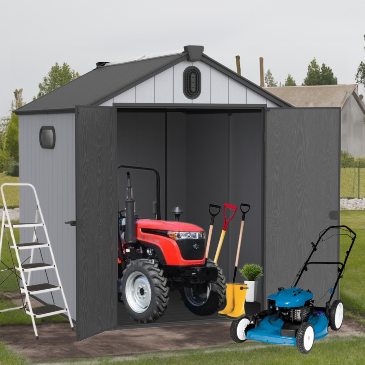 Click here for 6x8FT Plastic Storage Shed: Big Storage for Backya... prices