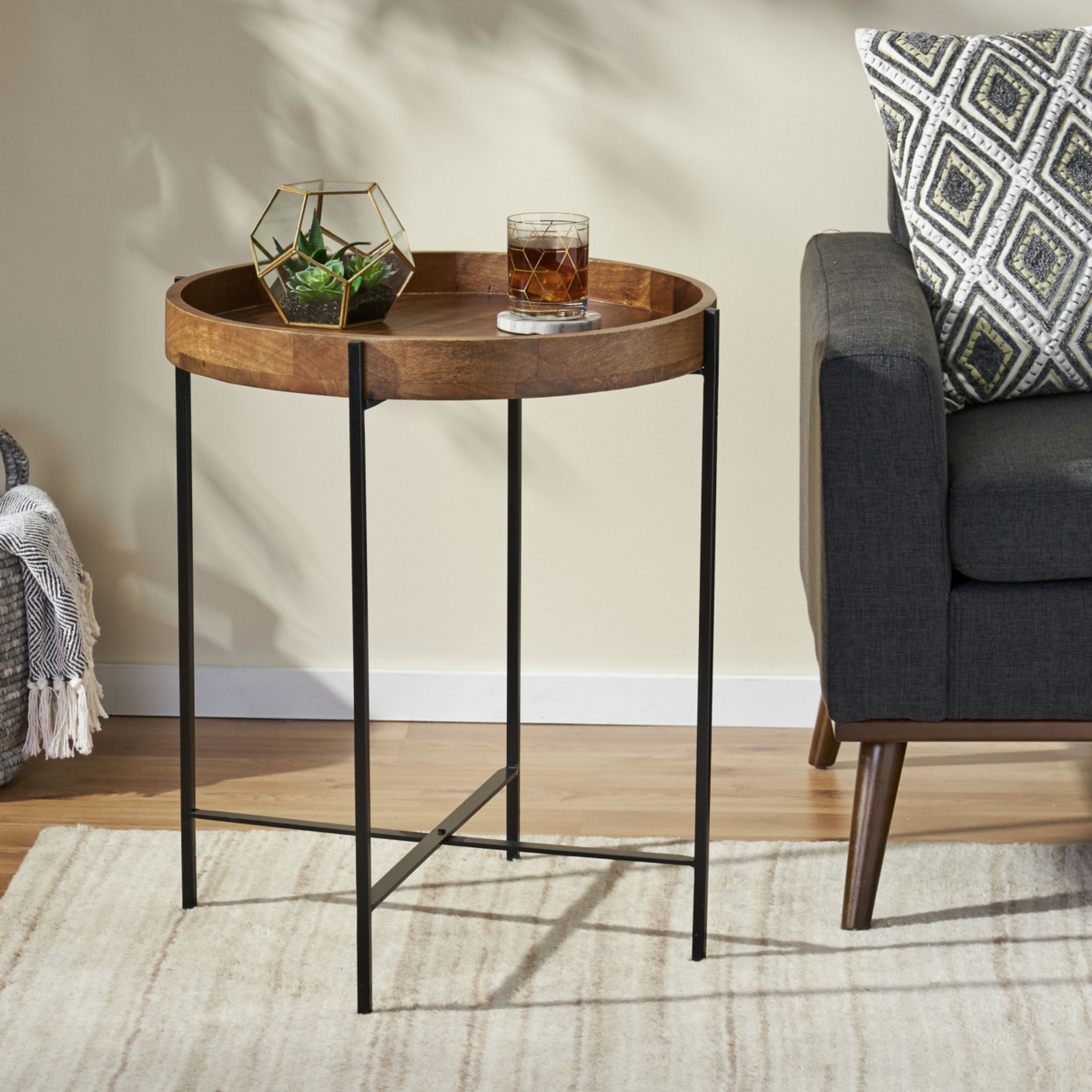 Click here for Streamdale Furniture Modern Industrial Round End T... prices