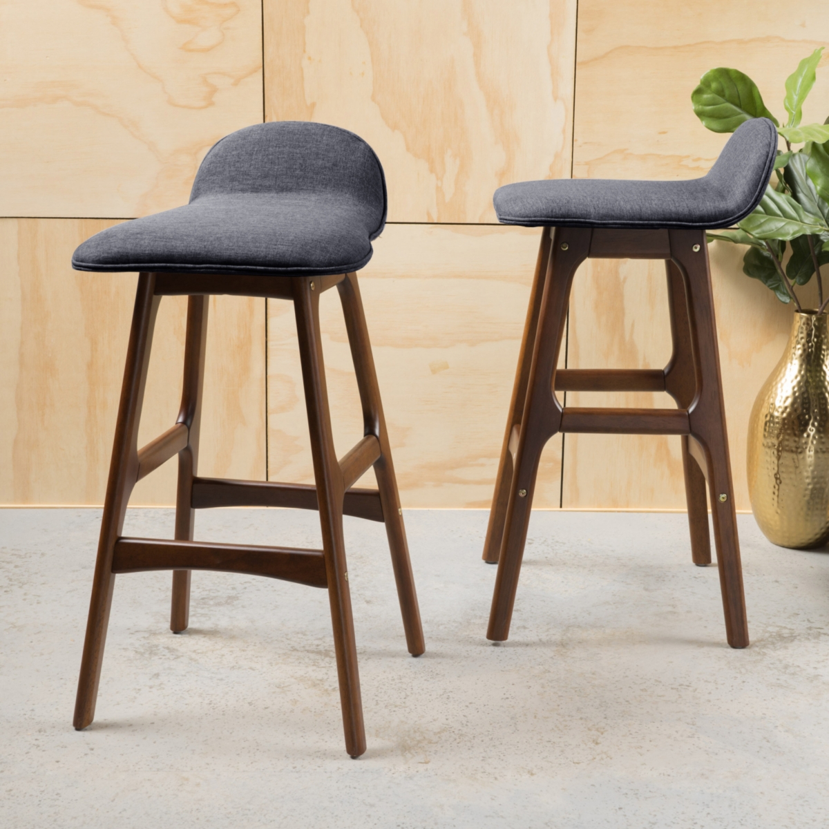 Click here for Streamdale Mid-Century Modern Upholstered Barstool... prices