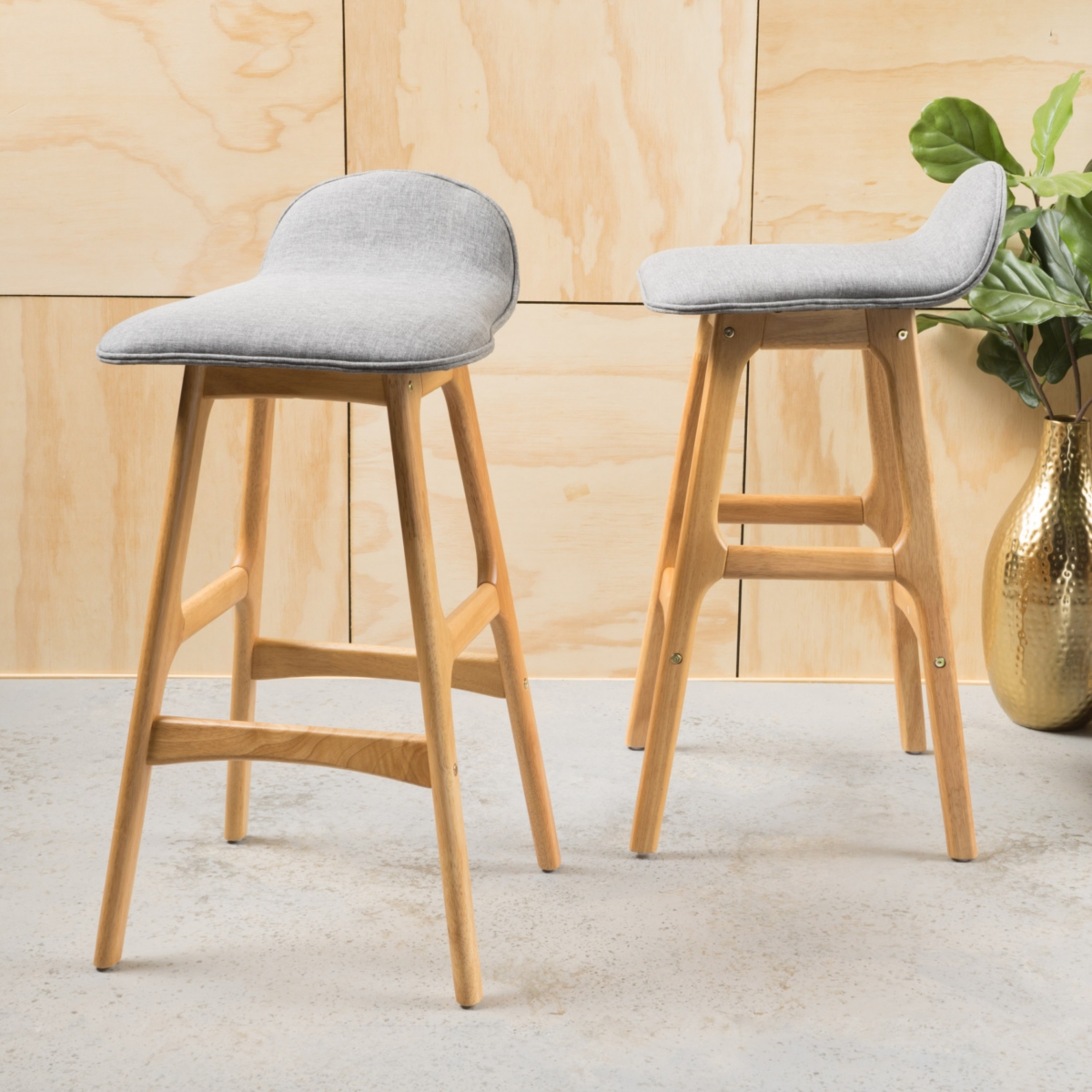 Click here for Streamdale Mid-Century Modern Upholstered Barstool... prices