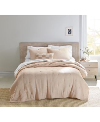 Oake Airy Gauze Stripe Coverlet, Exclusively at Macy’s - Macy's