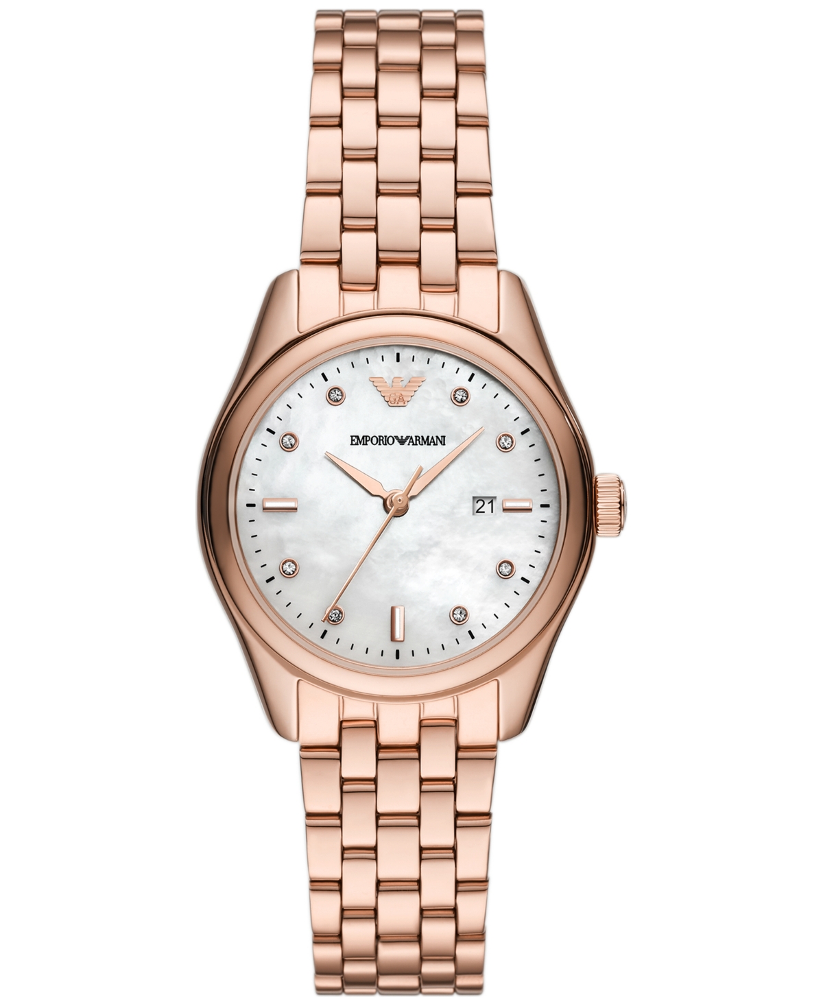 Click here for Emporio Armani Womens Rose Gold-Tone Stainless Ste... prices