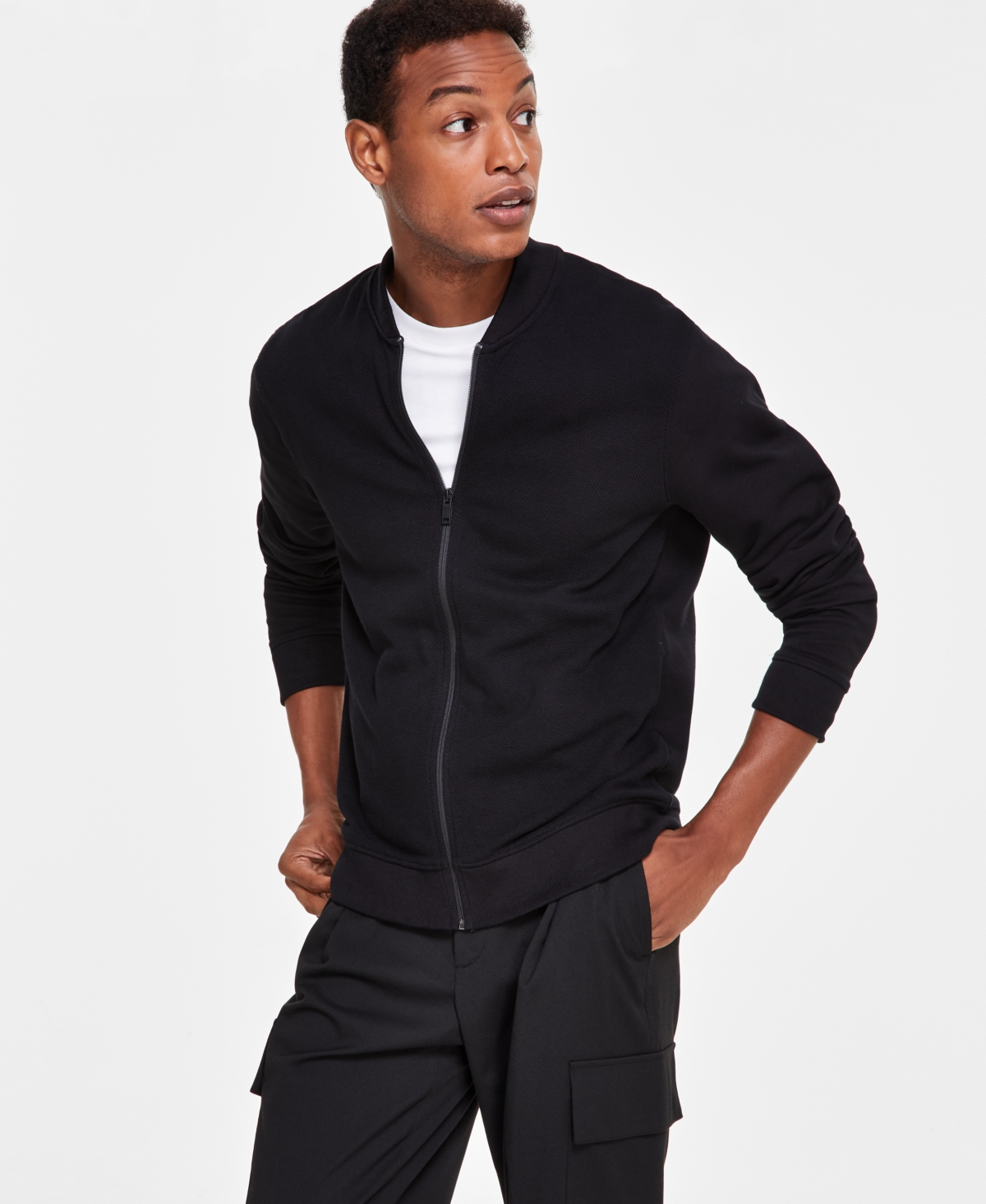 Click here for Alfani Mens Pique Knit Bomber Jacket  Created for... prices