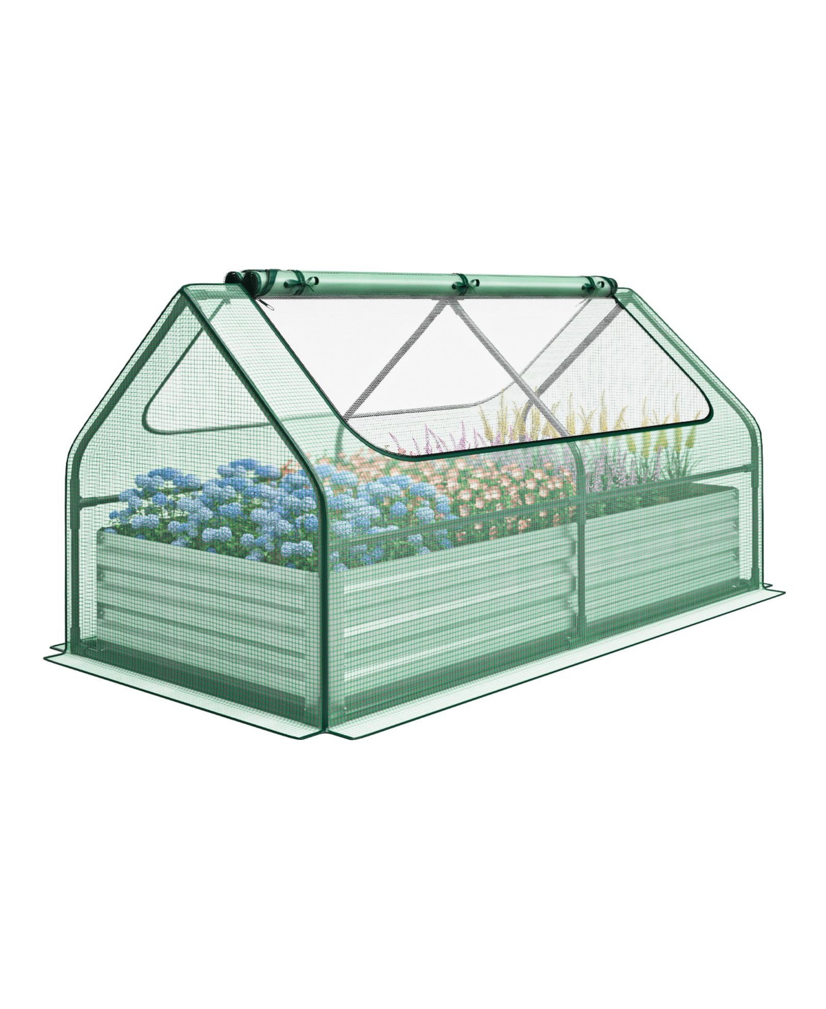 Click here for Slickblue Galvanized Raised Garden Bed with Greenh... prices