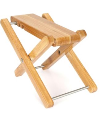 5 Core Guitar Foot Stool Stand 3 Level Height Adjustable Wooden Leg ...