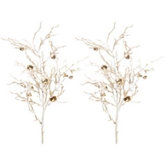 Slickblue Set of 2 Sleigh Bell Branches – Ideal for Festive Holiday and ...