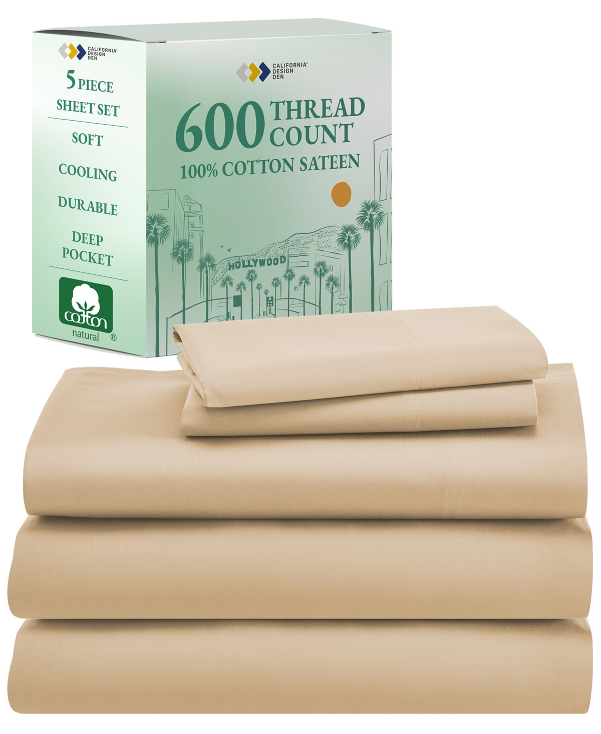 Click here for 5-Star Luxury 100 Cotton Split King Sheets Set - 6... prices