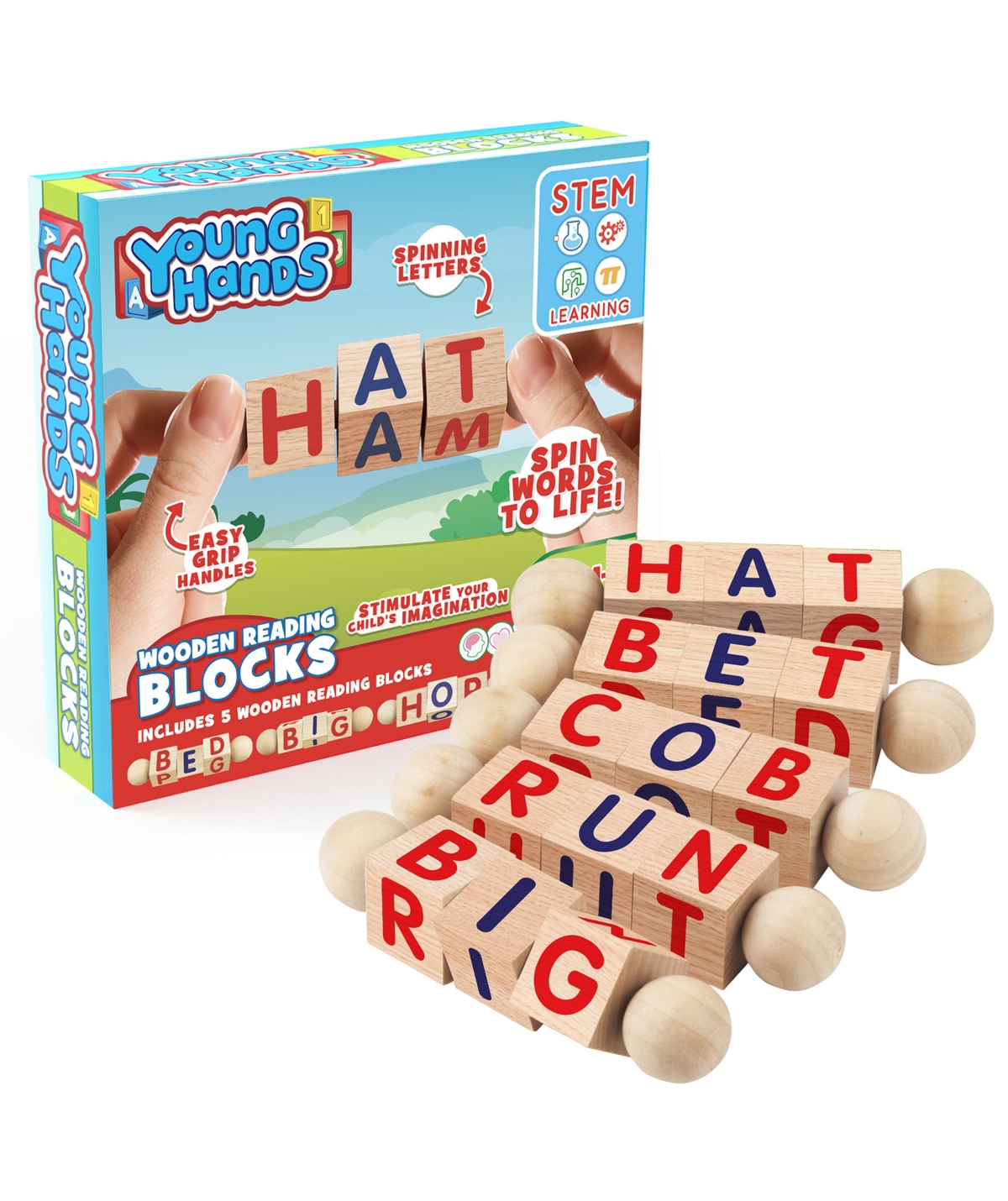 Click here for Creative Kids Wooden Reading Blocks Set - Multicol... prices