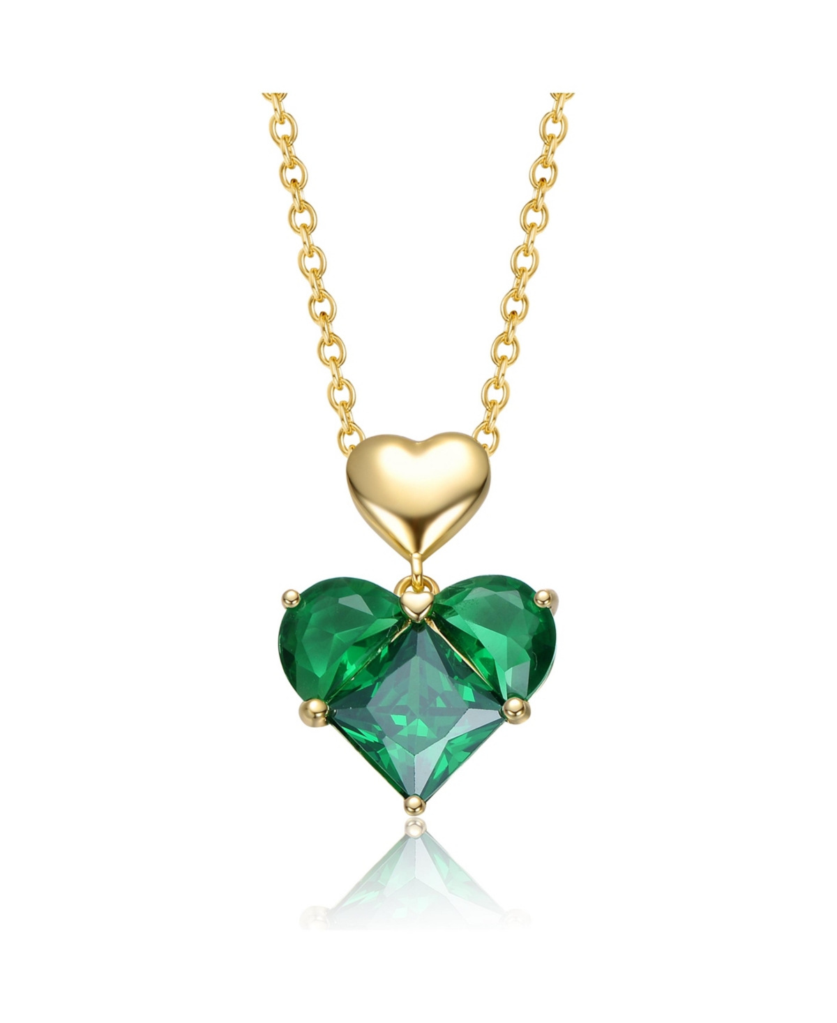 Click here for Sterling Silver 14k Gold Plated Green Cubic Zircon... prices