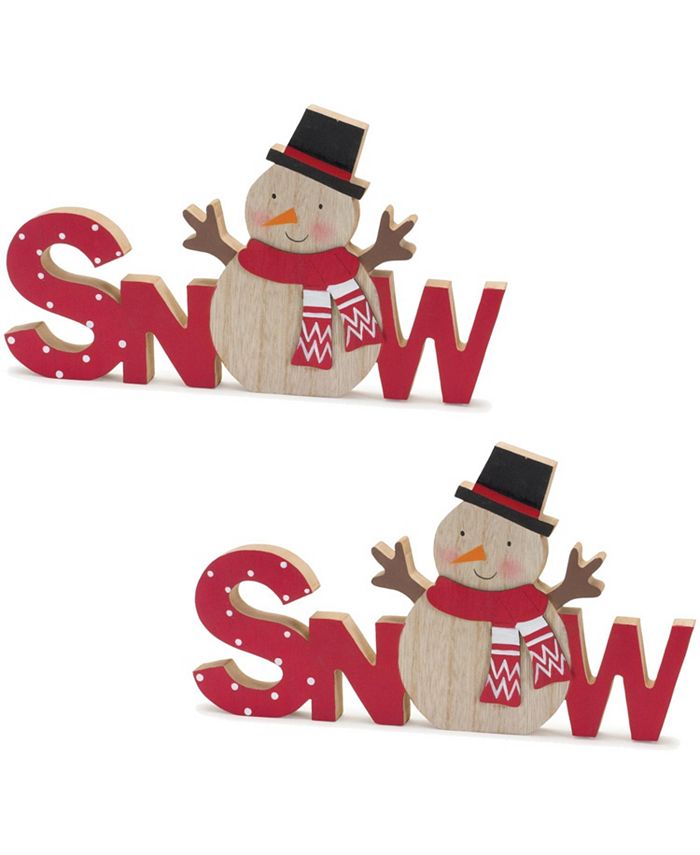 Slickblue Snow Sign Festive and Decorative Winter Wonderland Signs for ...