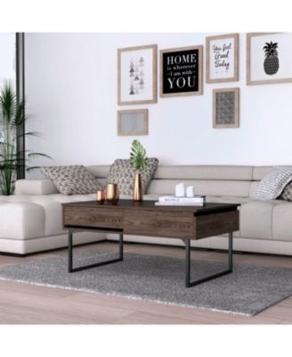 FM FURNITURE Hamilton, coffee table with lifting top, one metal rail ...