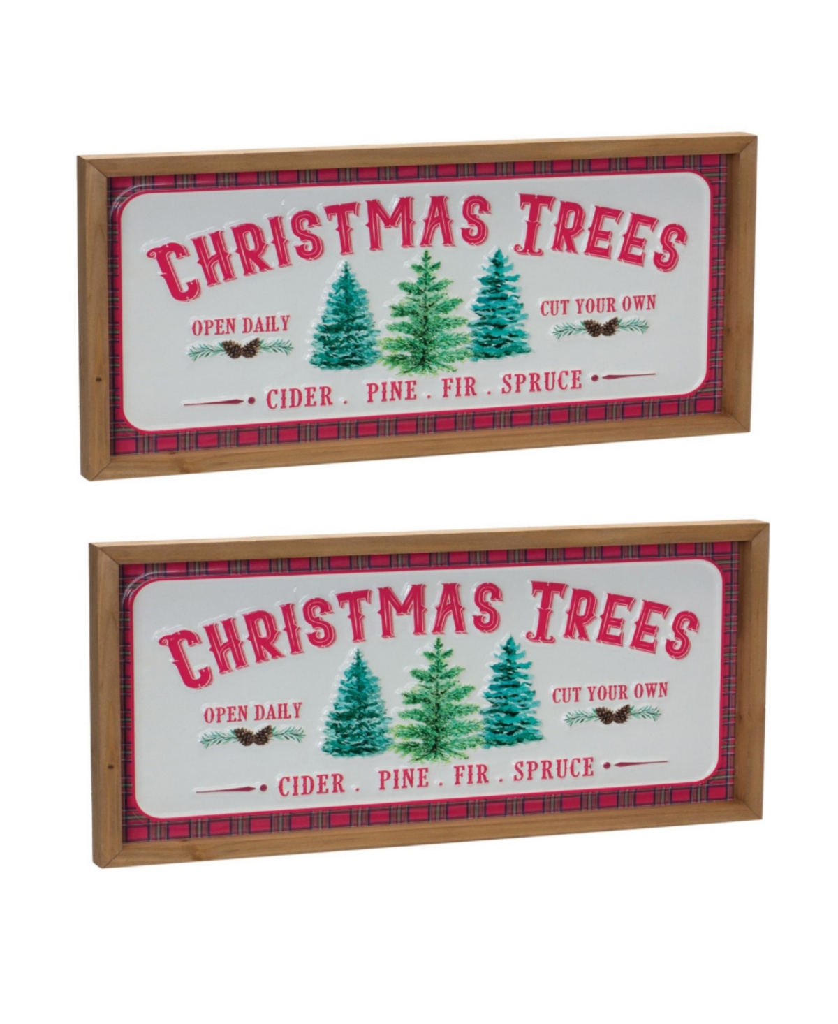 Click here for Slickblue Set of 2 Christmas Tree Wall Signs for F... prices