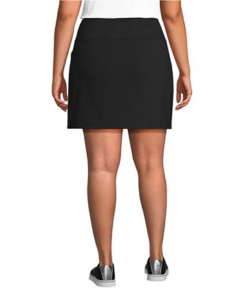 Lands' End Plus Size Active High Impact High Rise Flat Front Skorts - Macy's