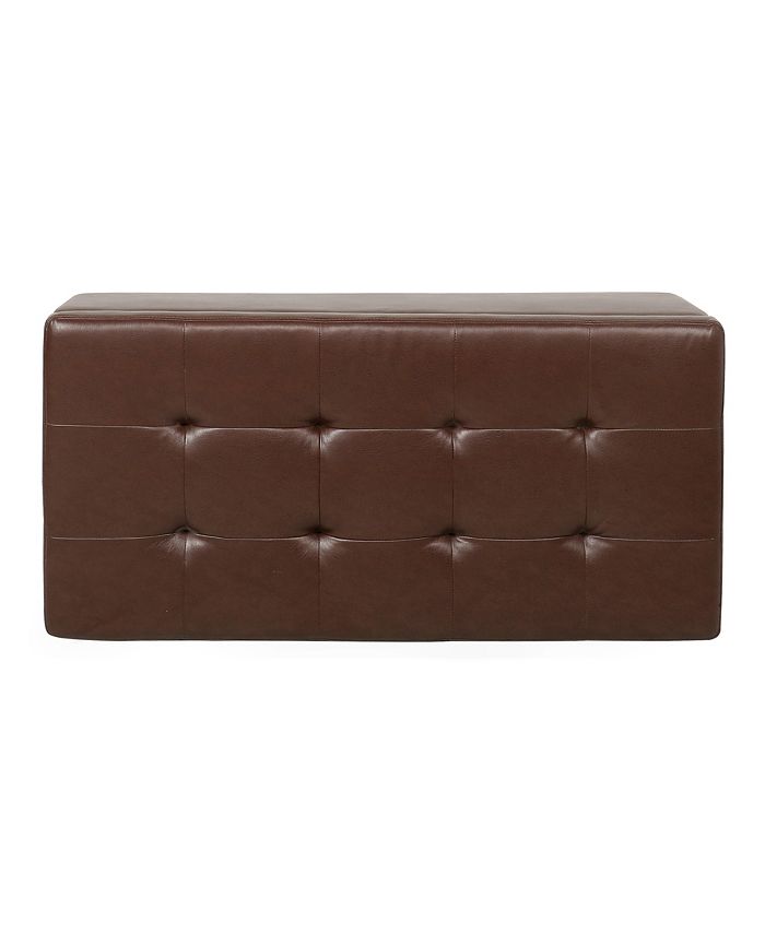 Simplie Fun Modern PU Leather Upholstered Storage Ottoman Bench with ...