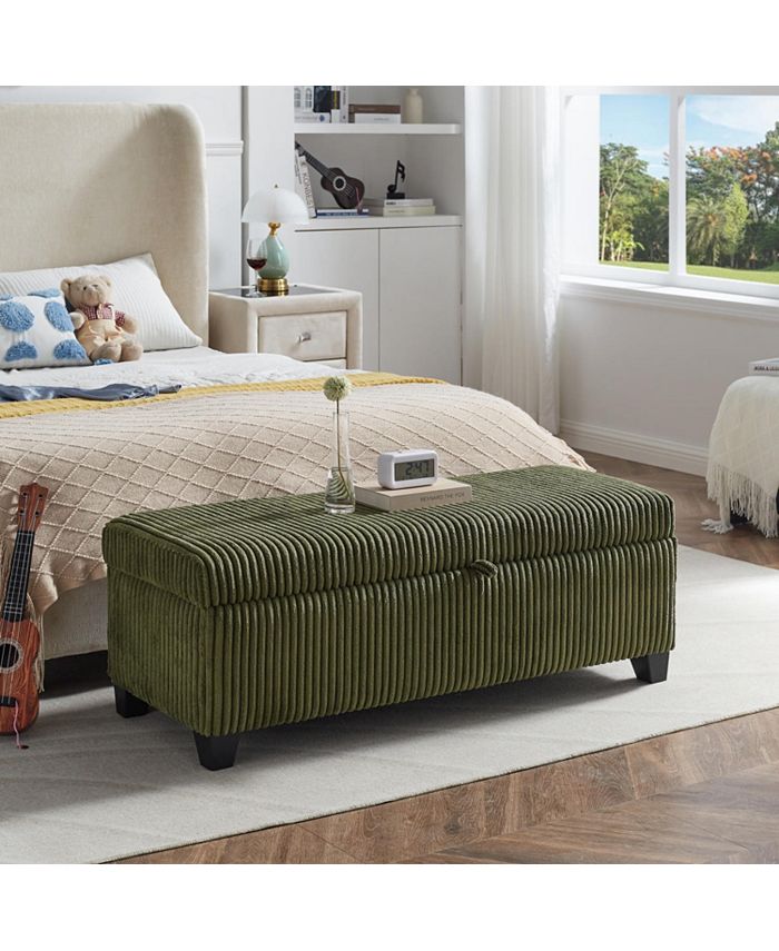 Simplie Fun Plush Storage Ottoman: Soft, Sturdy, and Spacious - Macy's