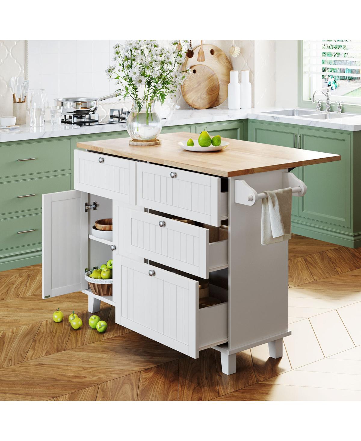 Click here for Simplie Fun Farmhouse Kitchen Island Set With Drop... prices
