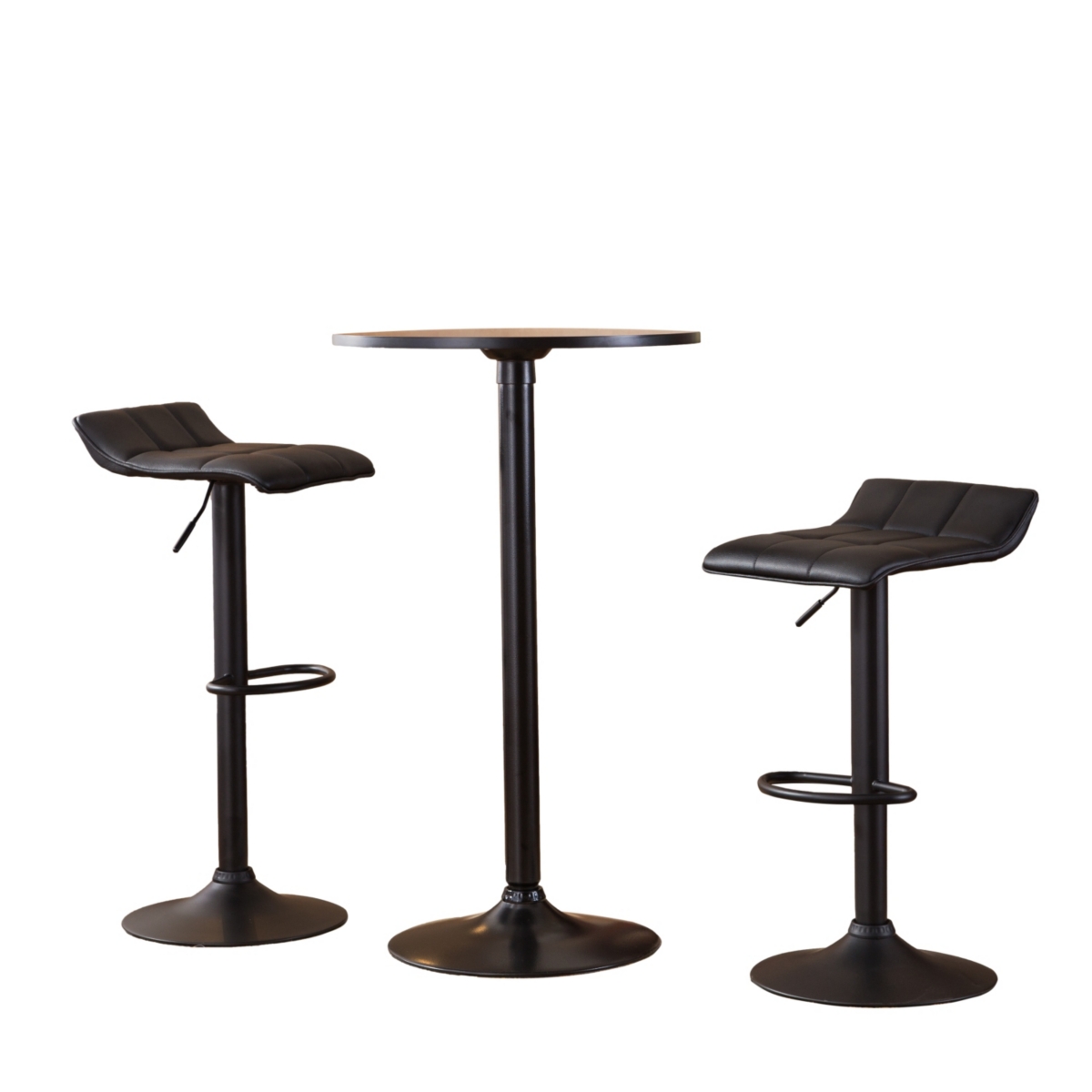 Click here for Streamdale Furniture Belham Black Round Metal Bar... prices