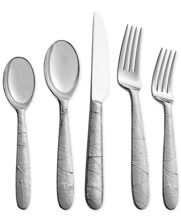 Michael Aram Stainless Steel Forest Leaf Collection 5-Pc. Flatware Set - Macy's