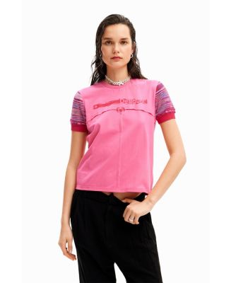 Desigual Women's Seamed logo T-shirt - Macy's