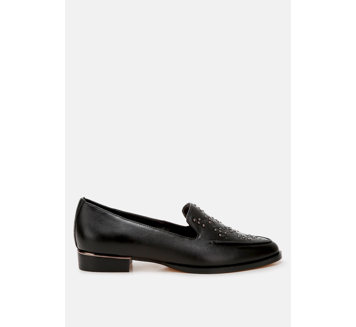 Click here for Gabassi Studded Genuine Leather Loafers - Black prices