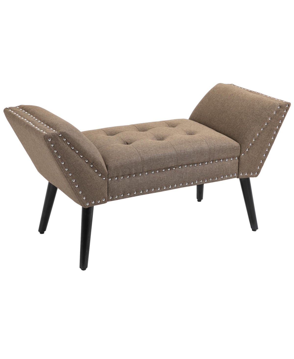 Click here for Homcom Button Tufted Bench w/ Armrest & Wooden Fra... prices