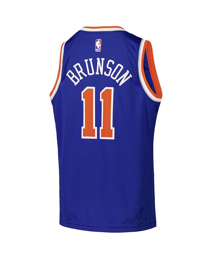 Nike Big Boys and Girls Jalen Brunson Blue New York Knicks Swingman ...