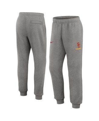 Nike Men's Heather Gray USC Trojans Primetime Club Fleece Jogger Pants ...