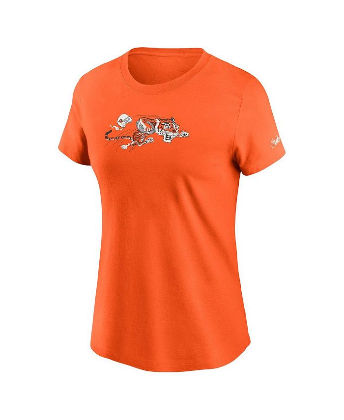 Nike Women's Orange Cincinnati Bengals Primary Logo T-Shirt - Macy's