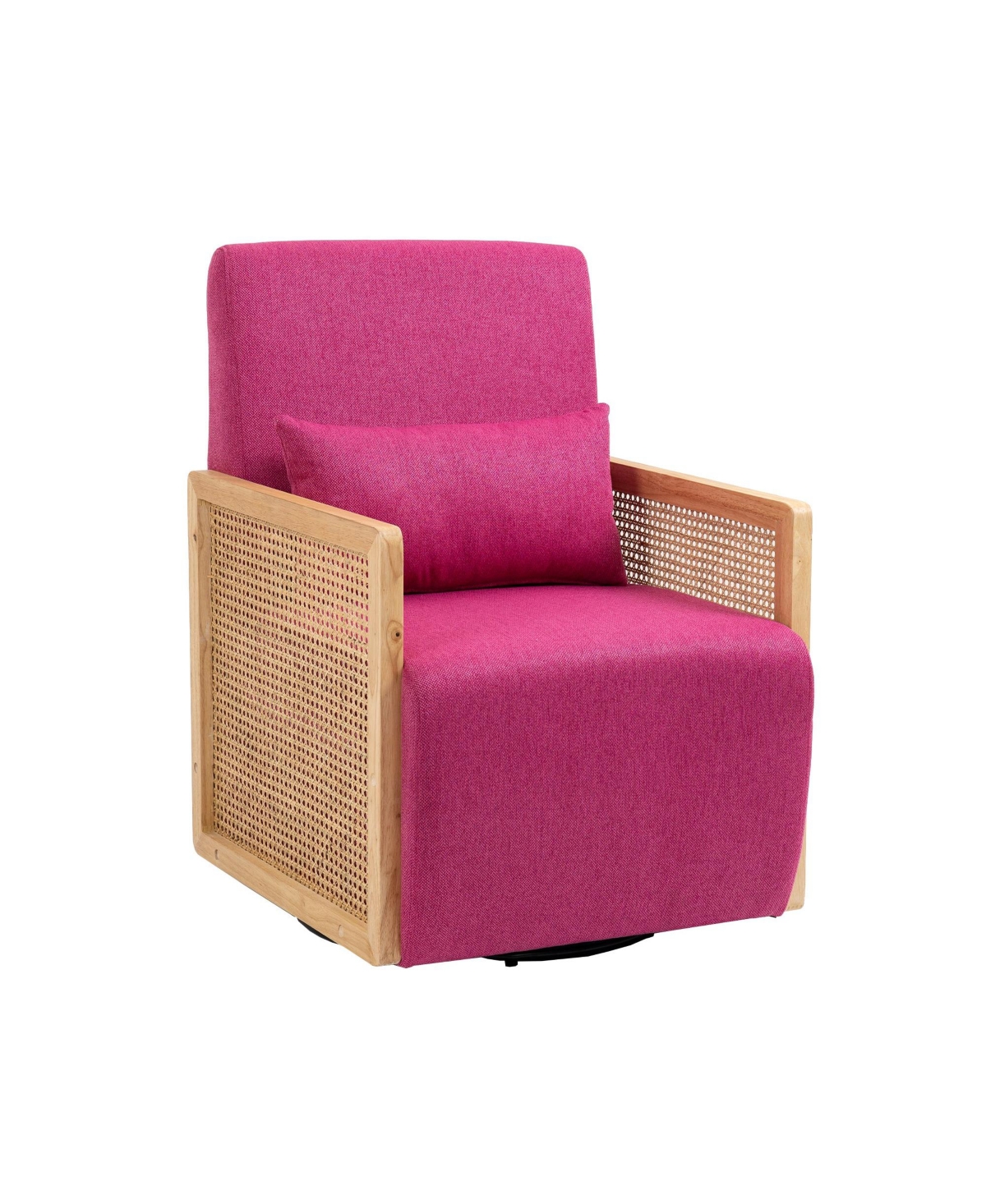 Click here for Mondawe Rose Red Upholstered Accent Chair with One... prices