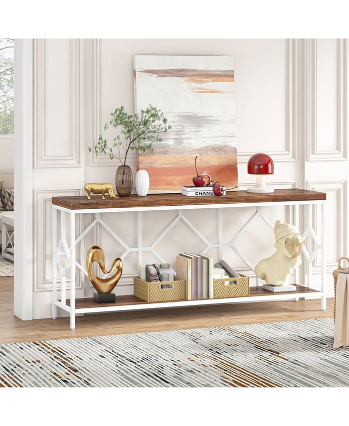 Tribesigns 71 Inch Extra Long Sofa Table, Narrow Long Sofa Console ...