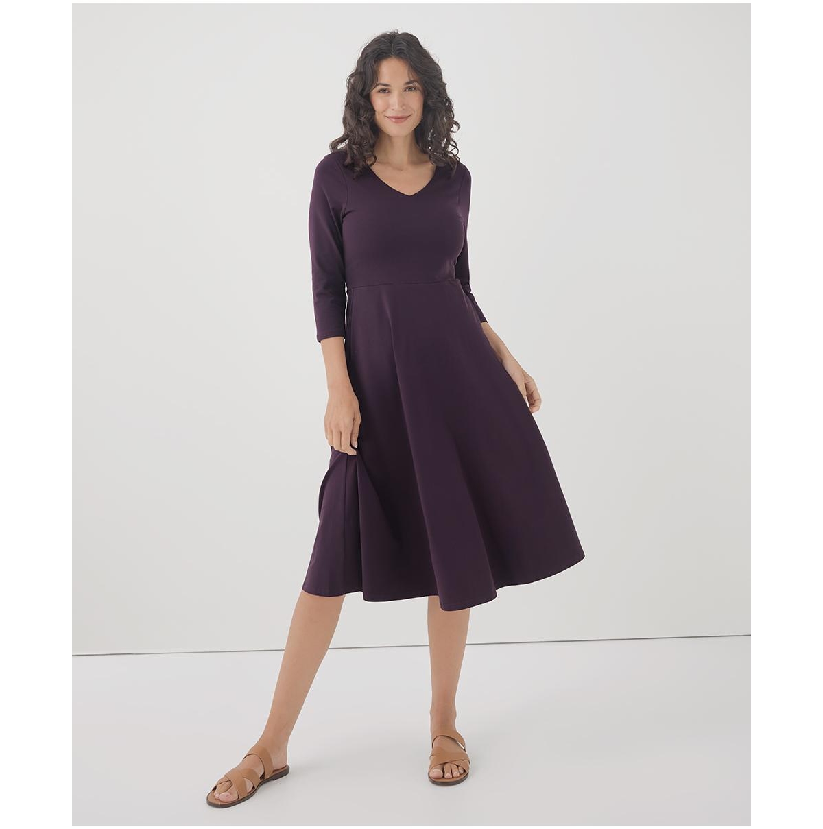 Click here for Pact Womens Organic Cotton Fit & Flare Midi Party... prices