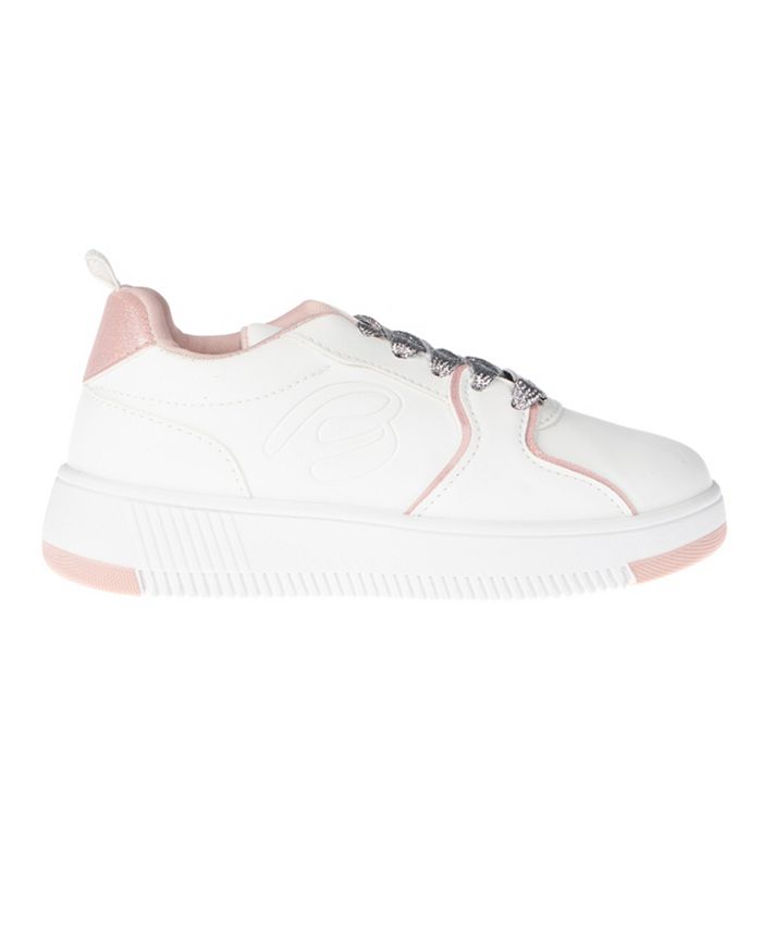 Bebe Little And Big Girls Court Low Top Emboss Script "B" Sneaker - Macy's