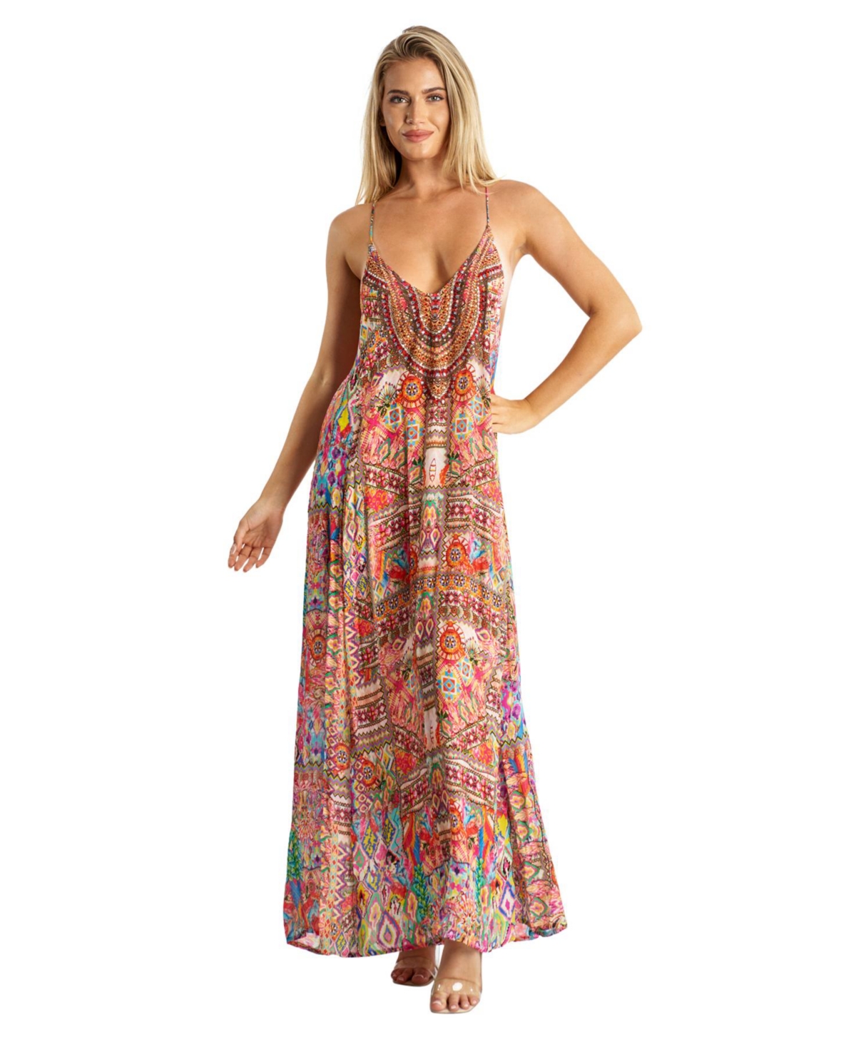 Click here for La Moda Clothing Womens Scoop neck t- back maxi dr... prices