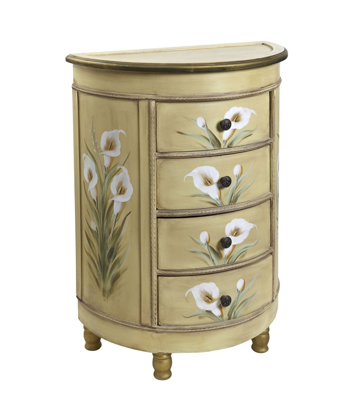 Click here for Slickblue Vintage Table with Calla Lily Floral Art... prices